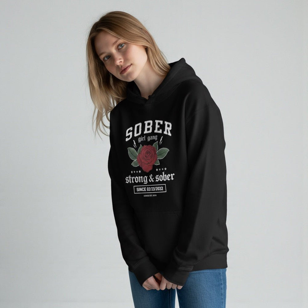 Recovery Hoodie | Sober Girl Gang Strong & Sober Crest – Loosid Sober Shop